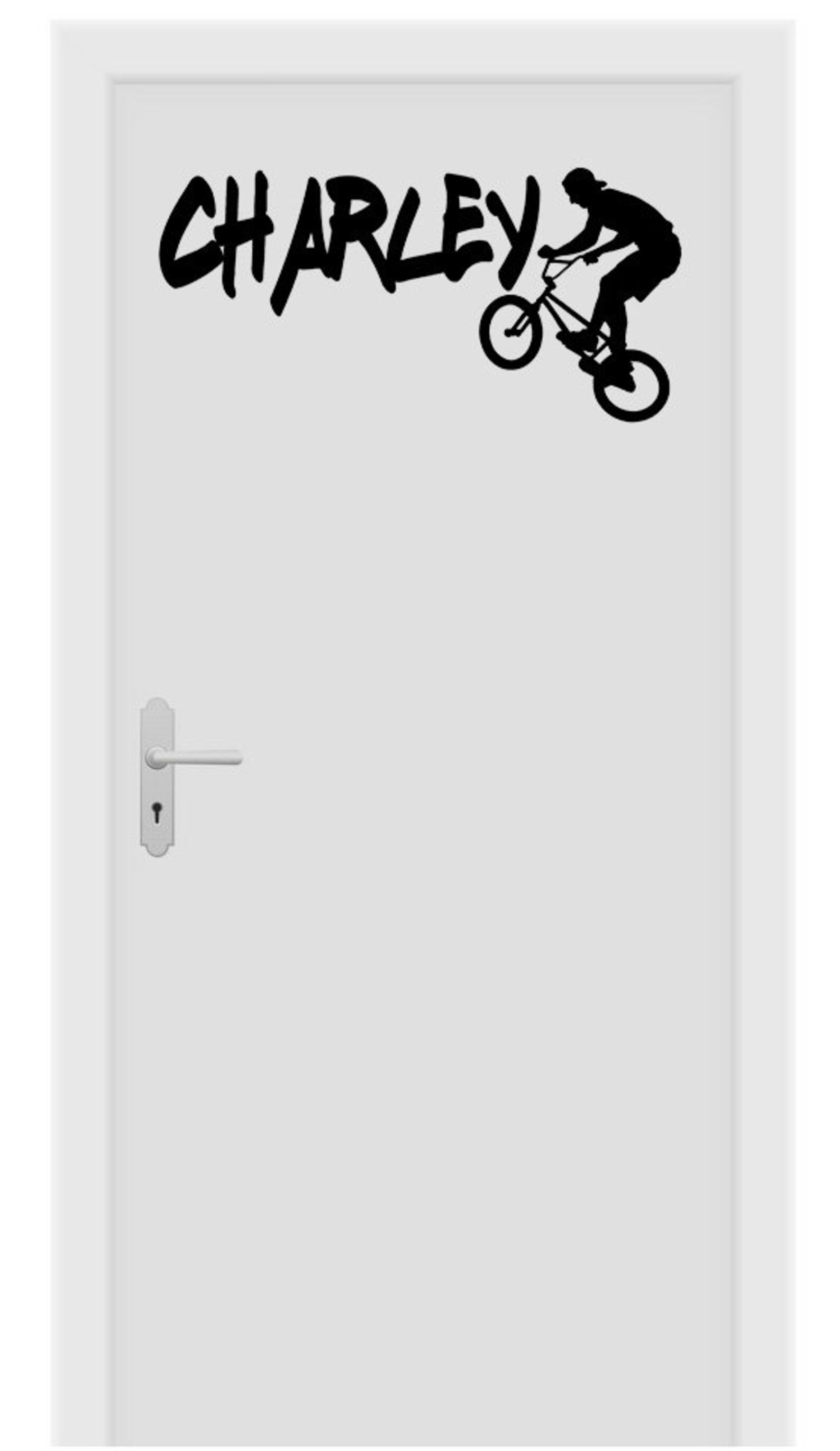 Personalised Name, BMX, Vinyl Wall Art Sticker, Decal. Home, Wall Decor ...
