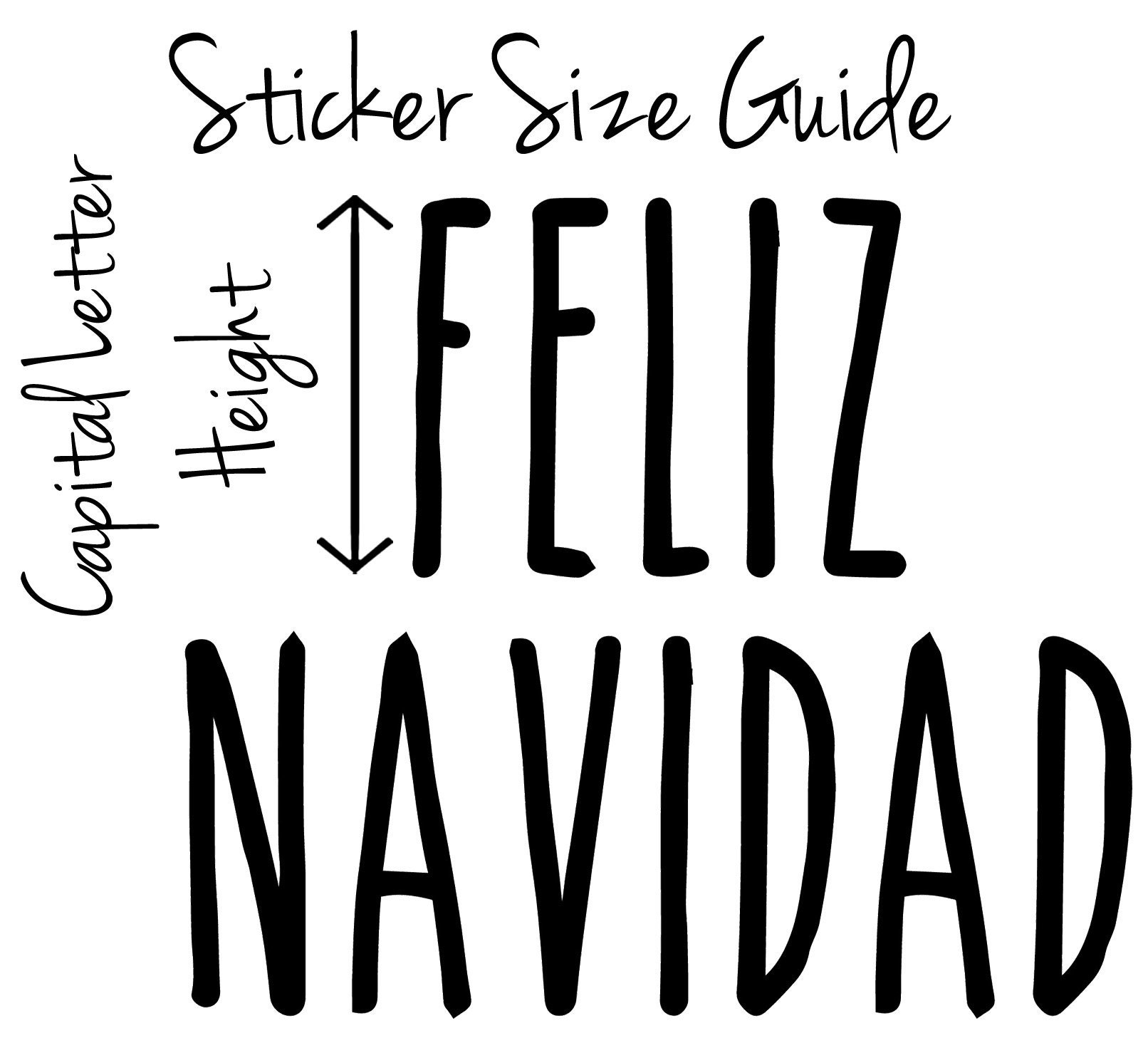 Feliz Navidad - Vinyl Sticker Decal Label for Wine, Beer Glasses ...
