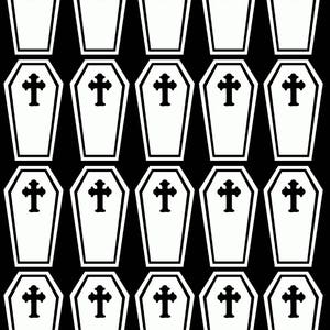 20 X Vinyl Coffin Shaped Stickers, Decal, Mural, Transfer. Halloween ...