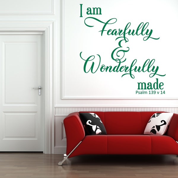 Psalm 139 in Wall Decal - Etsy