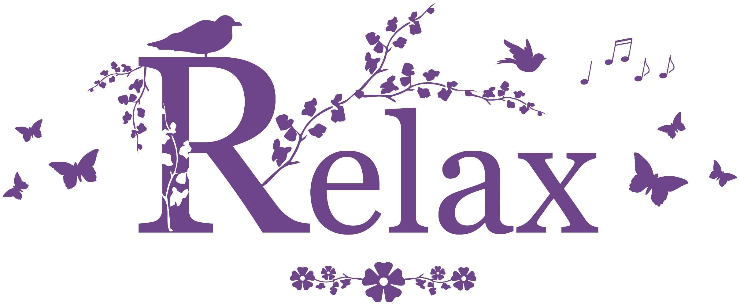 Relax Quote Matt Vinyl Wall Art Sticker Decal Mural. | Etsy