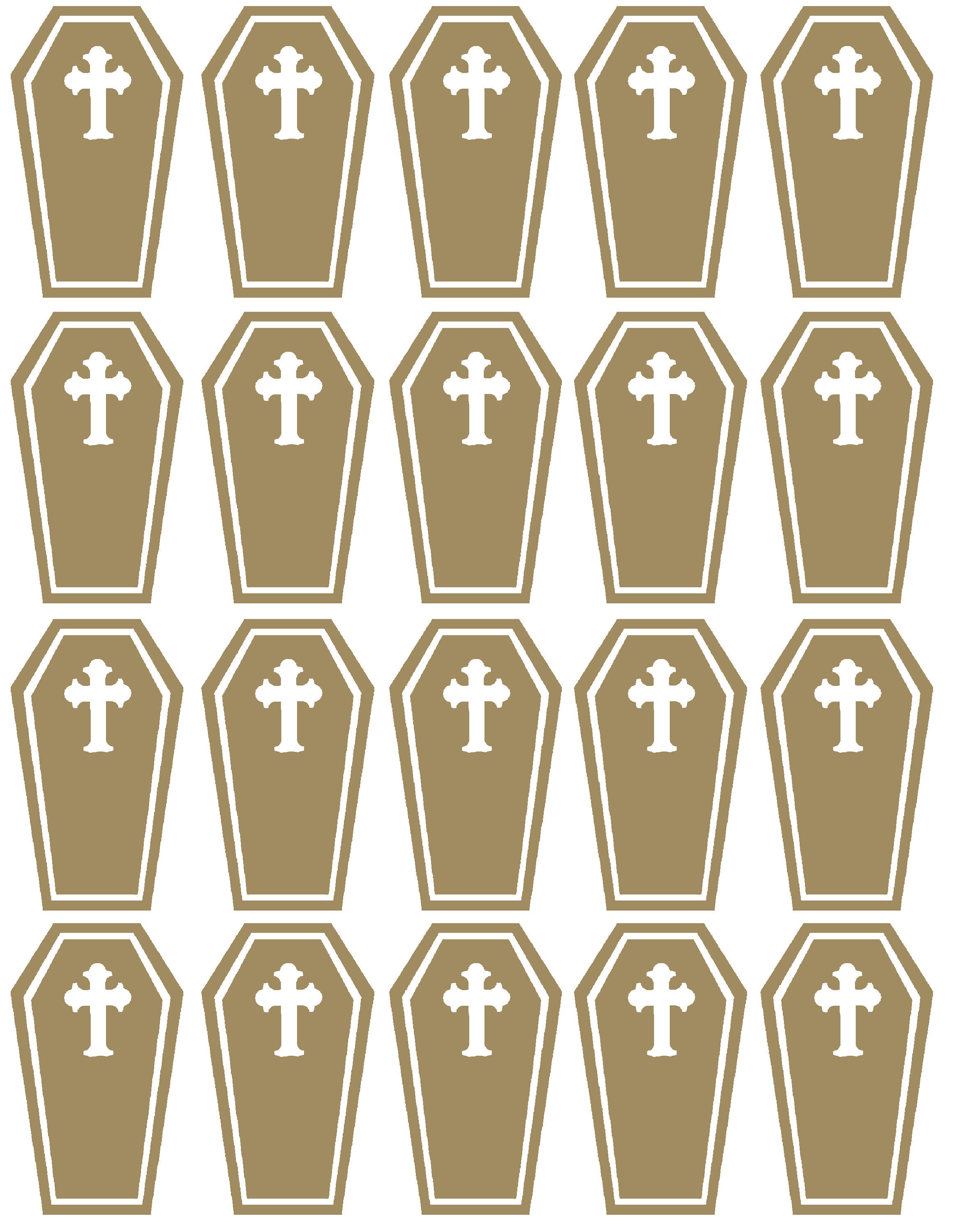 20 X Vinyl Coffin Shaped Stickers Decal Mural. Halloween | Etsy