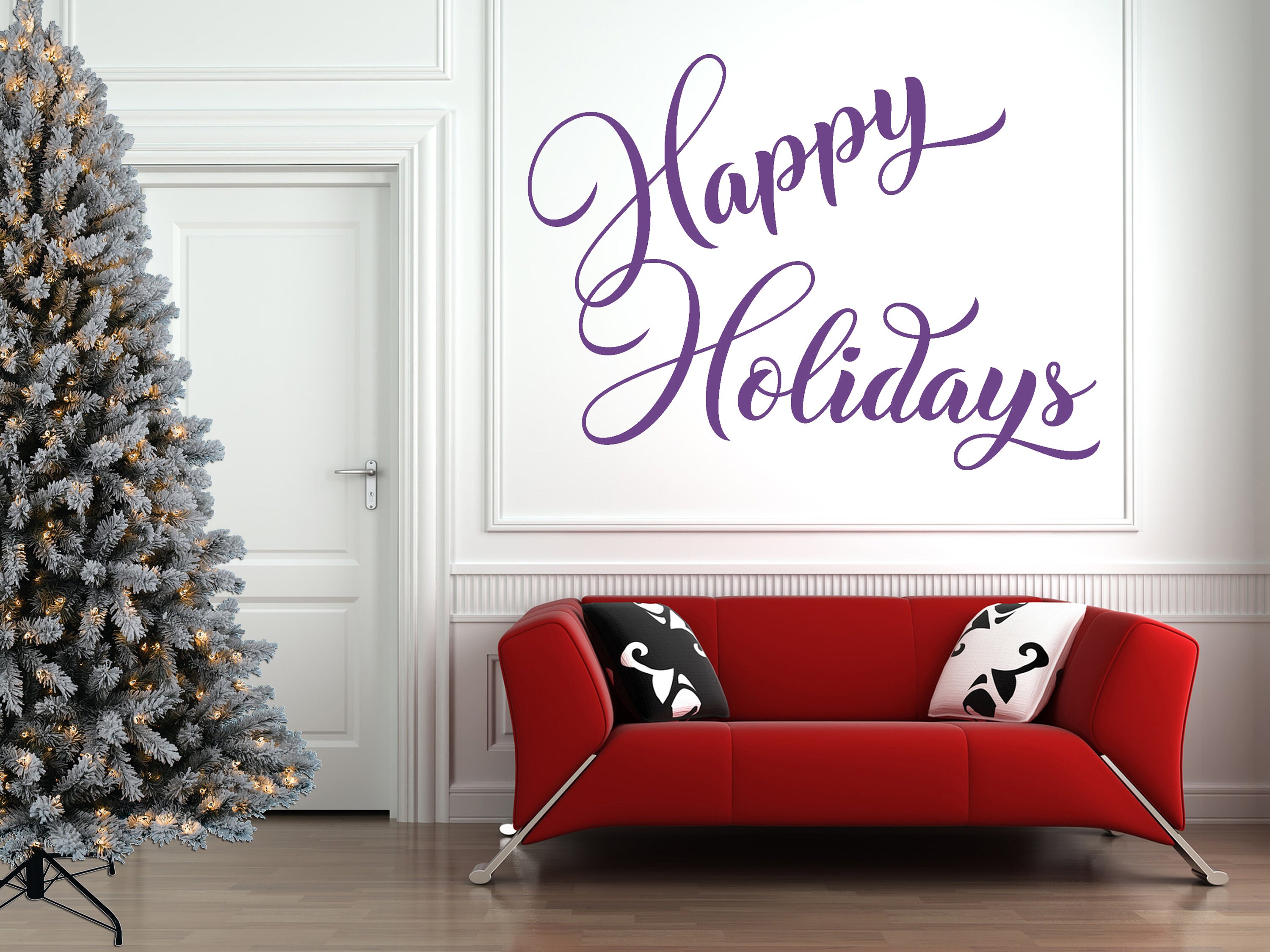 Happy Holidays Quote Vinyl Wall Art Sticker Decal. Home | Etsy