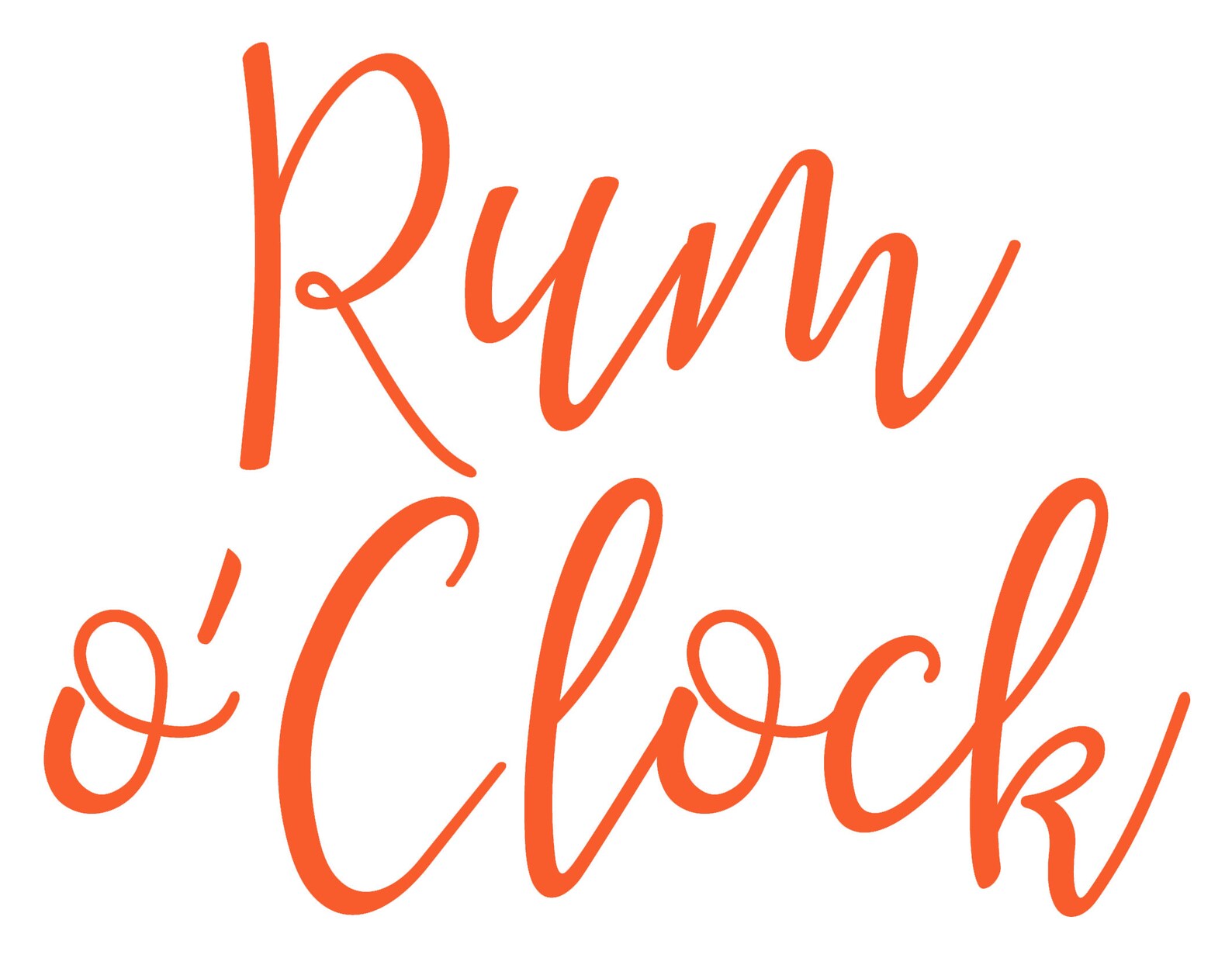 Rum O'clock - Vinyl Sticker Decal Label for Glasses, Mugs, Bottle ...