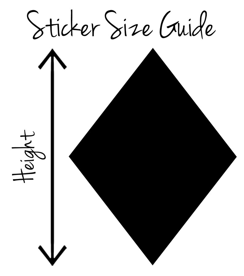Small Diamond Shape Vinyl Wall Stickers, Decal. Different Sizes ...