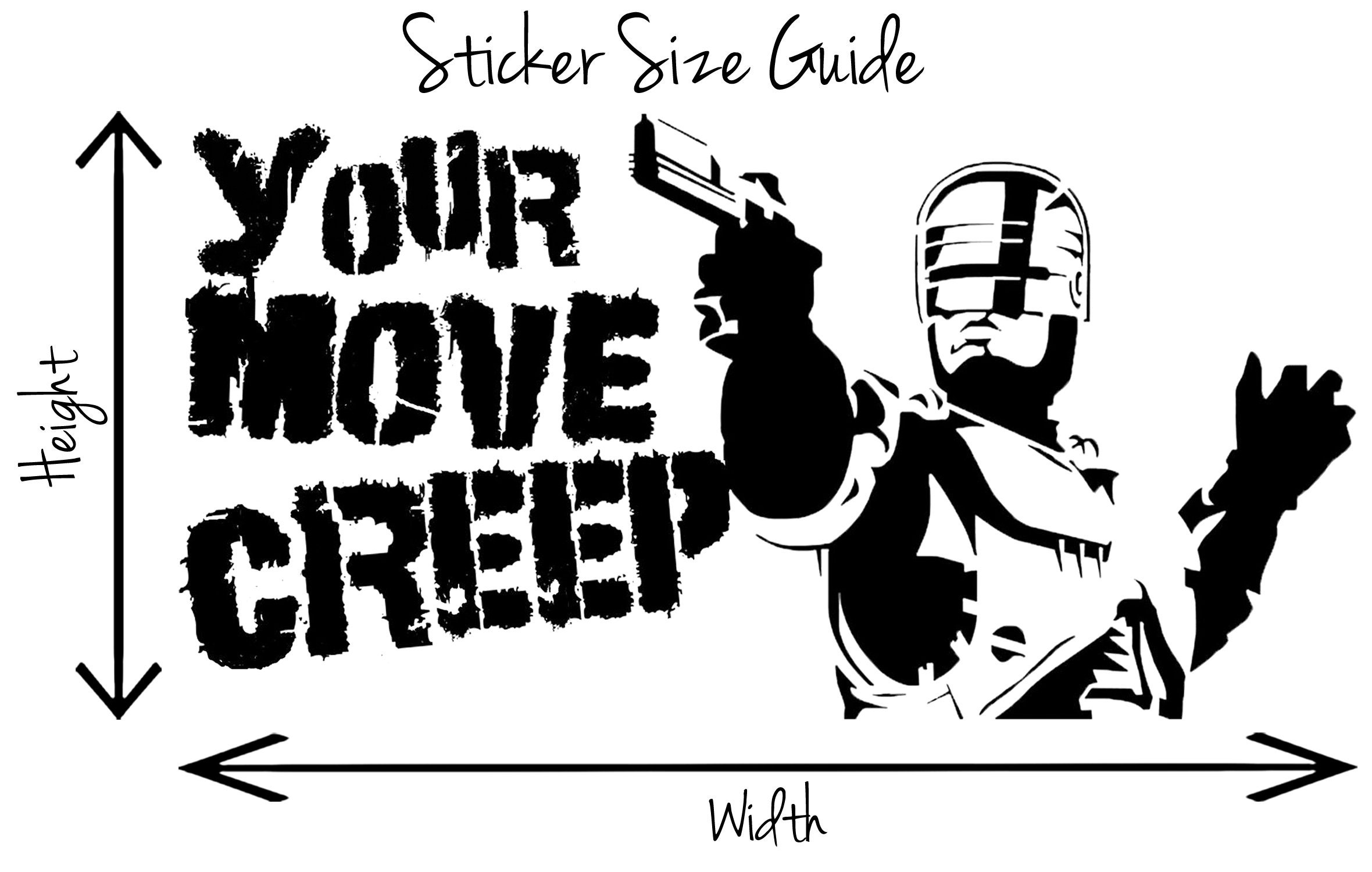 Robocop Movie Quote Your Move Creep Vinyl Wall Art Sticker - Etsy UK
