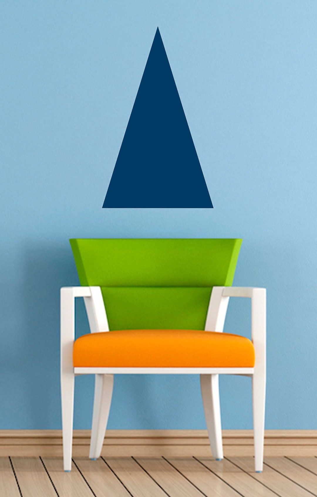 Large Isosceles Triangle, Decorative Vinyl Wall Art Sticker, Decal ...
