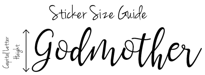 Godmother - Vinyl Sticker Decal Labels for Glasses, Mugs. Baby Shower ...