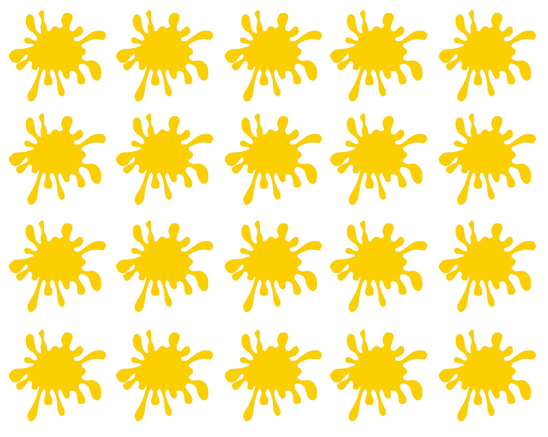 20 X Vinyl Paint Splat Stickers Decal Mural. Cardmaking | Etsy