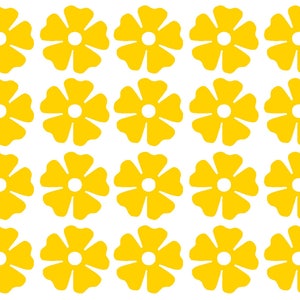 20 X Vinyl Flower Shaped Stickers Decal Mural. Cardmaking, Scrapbooking ...