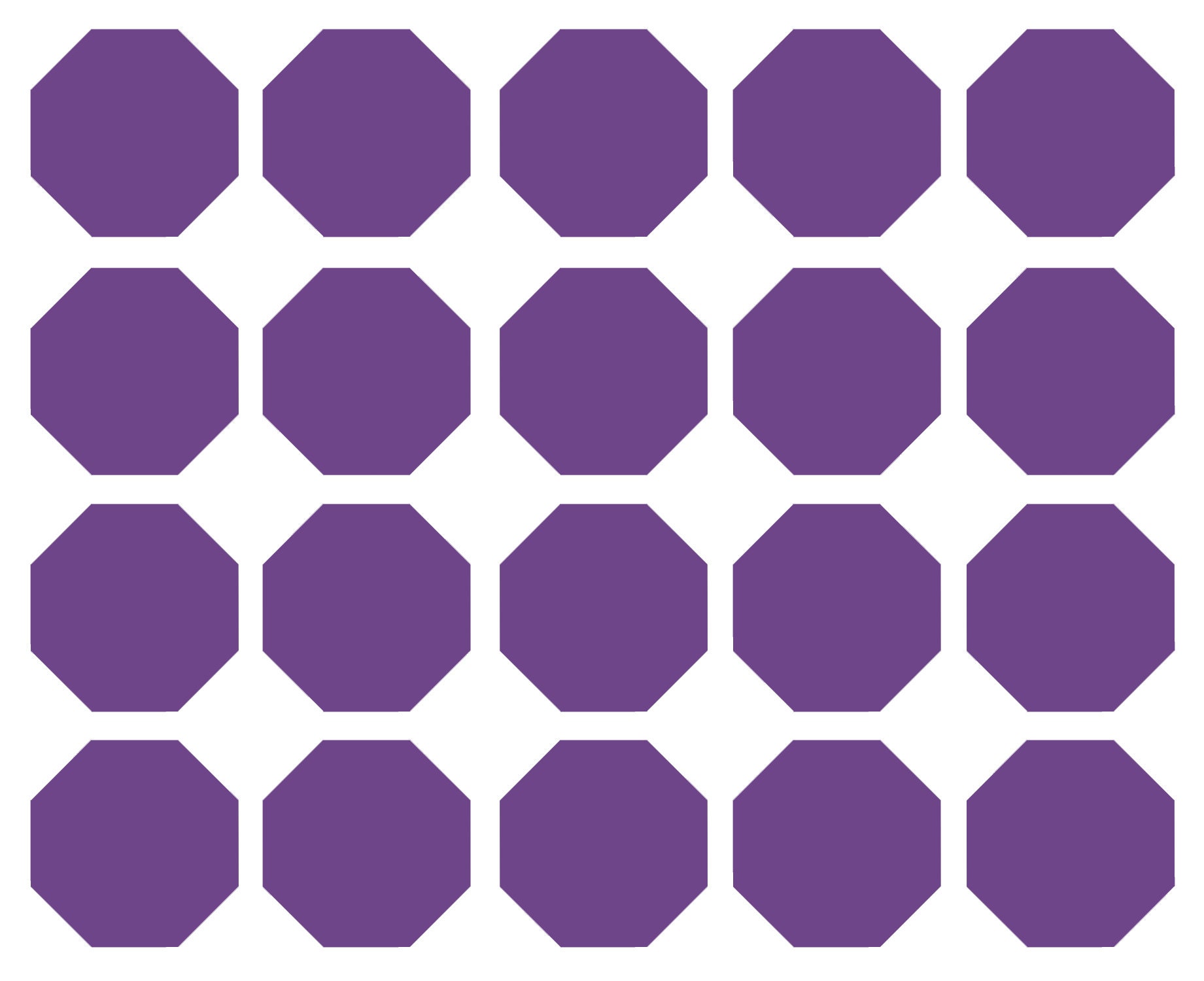 20 X Vinyl Octagon Shaped Stickers Decal Mural. Scrapbooking | Etsy