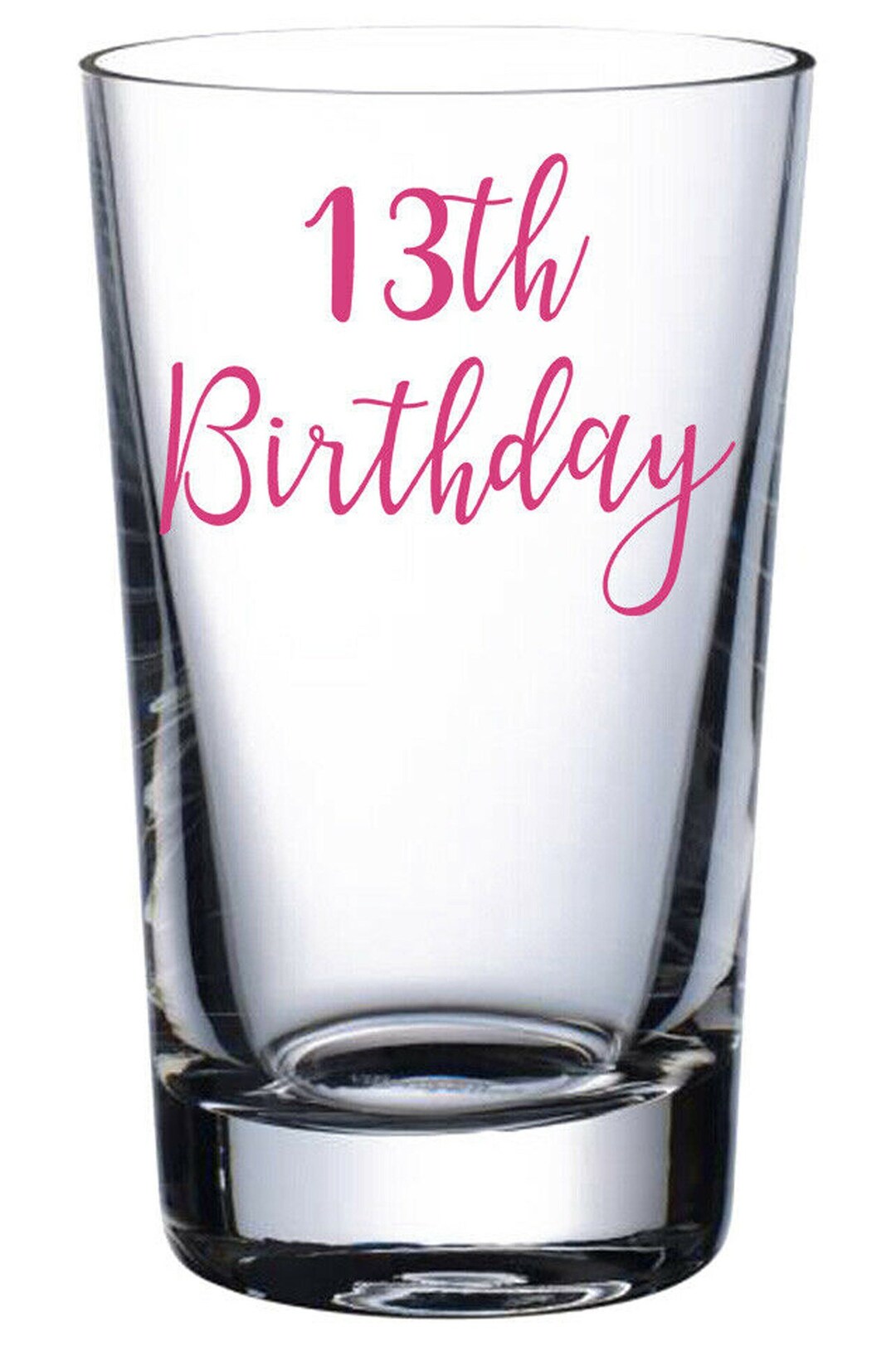 13th Birthday - Vinyl Sticker Decal Transfer Label for Glasses, Mugs ...