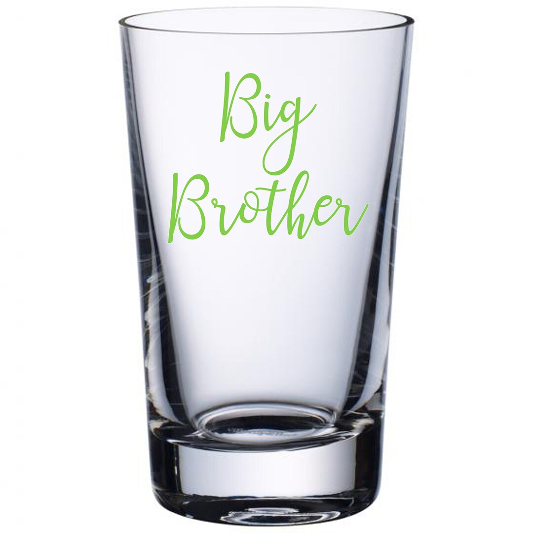 Big Brother - Vinyl Sticker Decal Label for Glasses, Mugs. Birthday ...