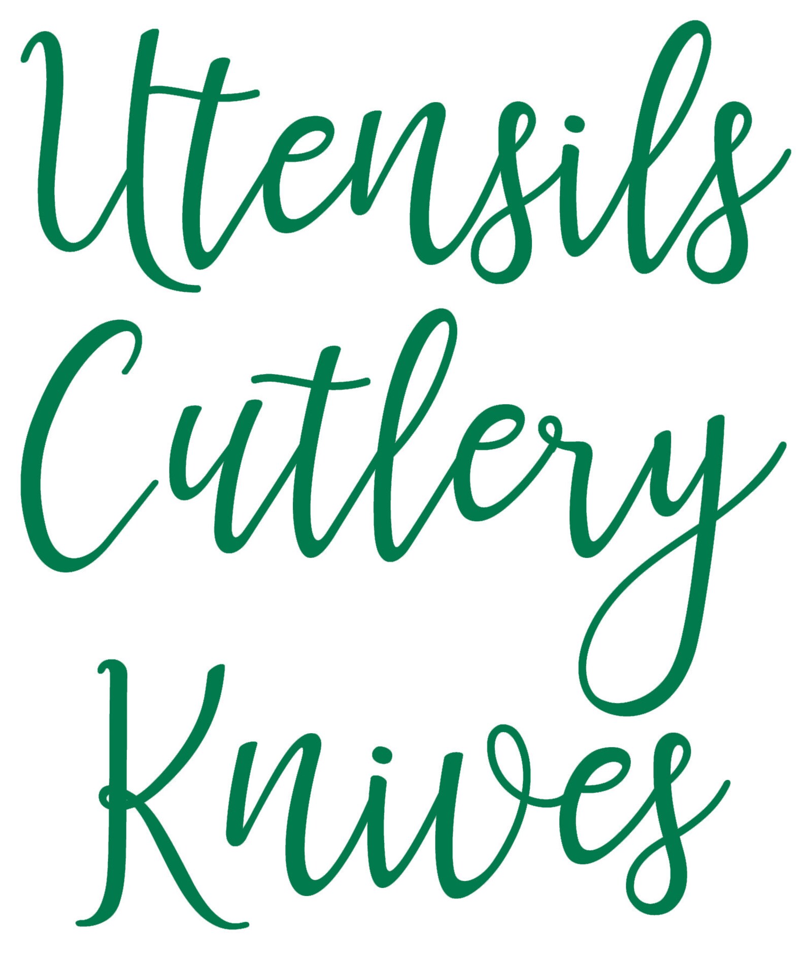 Utensils Cutlery Knives Vinyl Sticker Decal Labels for - Etsy