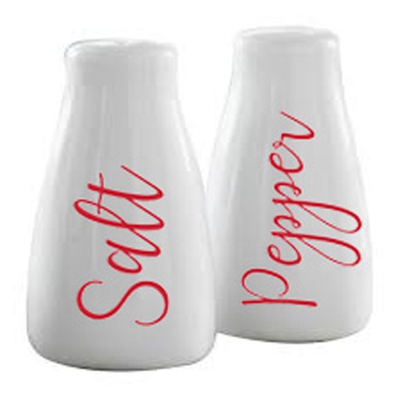 Salt and Pepper Vinyl Sticker Decal Labels for Jars | Etsy