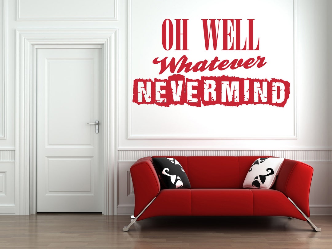 Nirvana, Nevermind Song Lyrics Quote, Kurt Cobain Vinyl Wall Art ...