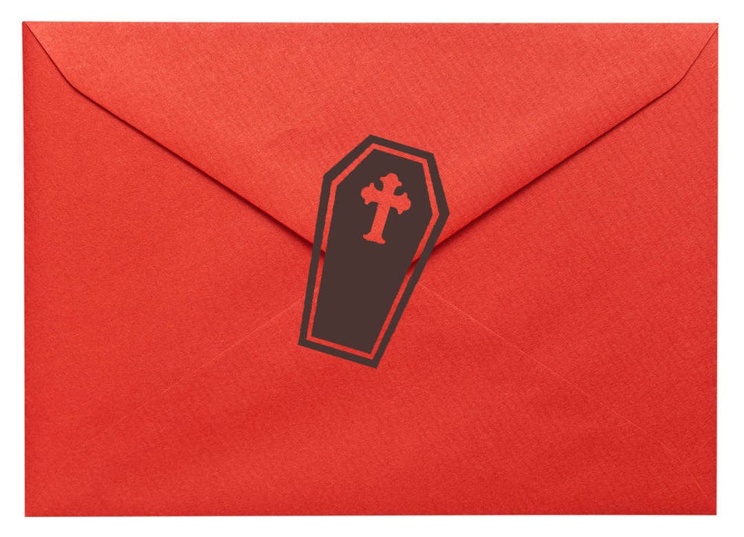 20 X Vinyl Coffin Shaped Stickers, Decal, Mural, Transfer. Halloween ...