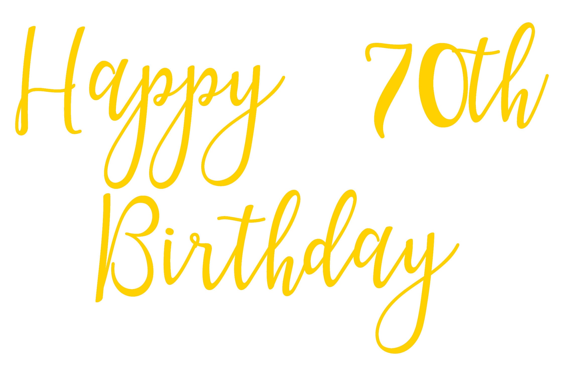 Happy 70th Birthday Vinyl Sticker Decal Labels for Glasses | Etsy