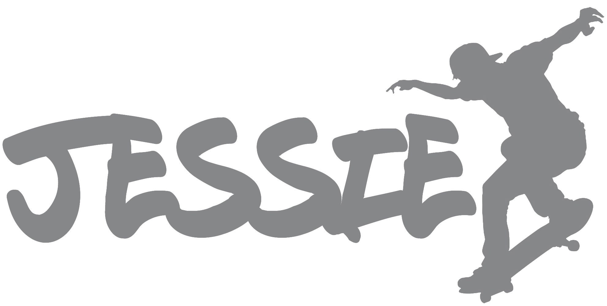 Personalised Name Skateboarder Vinyl Wall Art Sticker - Etsy