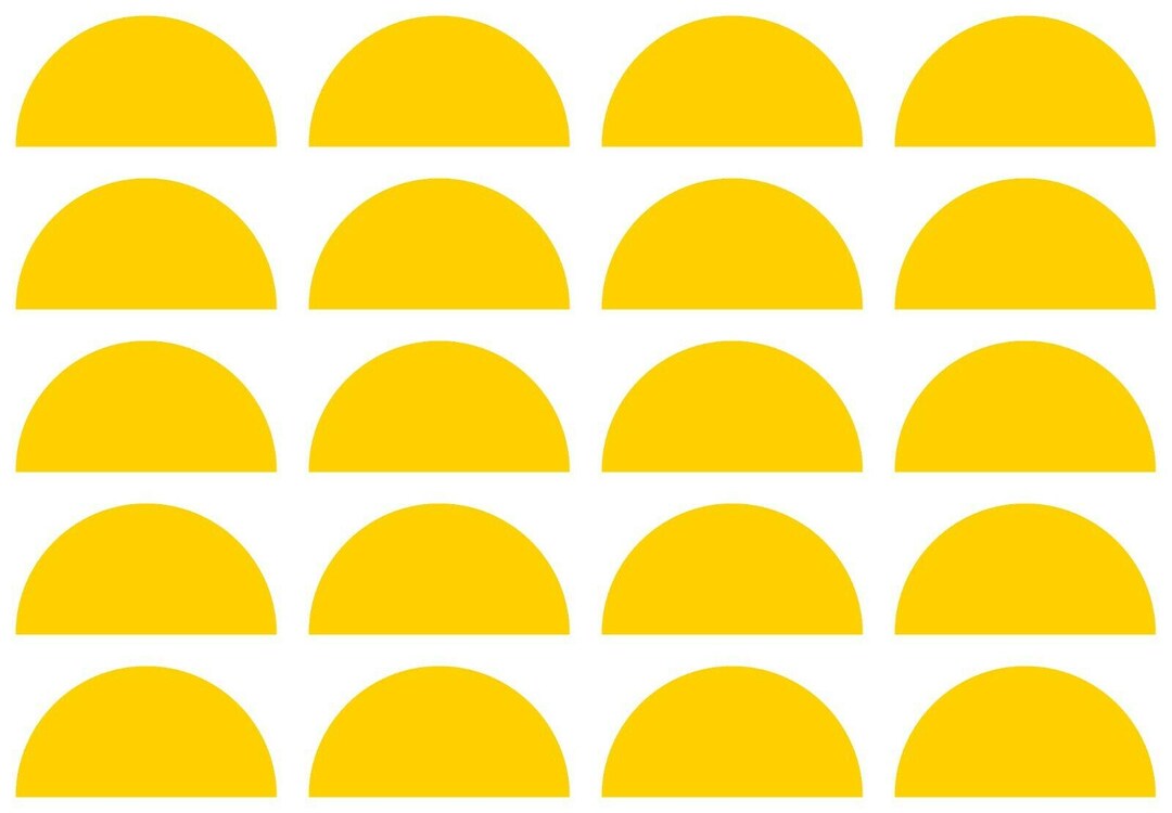 20 X Vinyl Semicircle Shaped Stickers, Decal Mural. Scrapbooking ...
