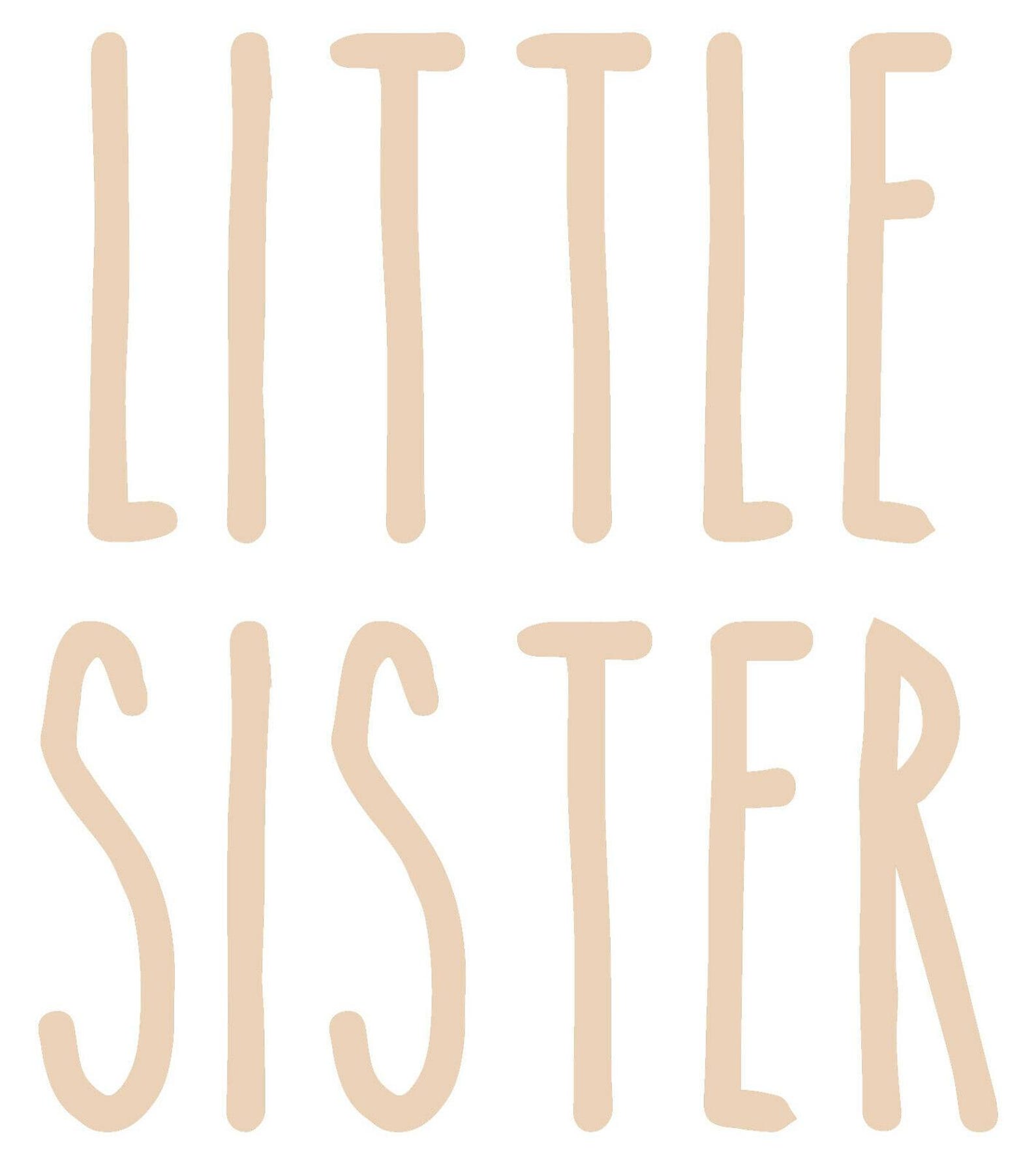 Little Sister - Vinyl Sticker Decal Transfer Label for Glasses, Mugs ...
