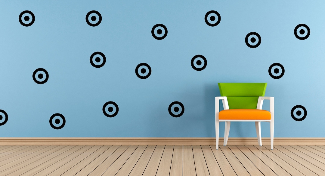 20 X Vinyl Target, Bullseye Wall Art Stickers, Mural, Decal. Cardmaking ...