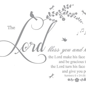 Numbers 6 V 24-26 NIV Christian Bible Verse Quote Vinyl Wall Art ...