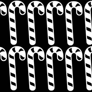 20 X Vinyl Candy Cane Stickers, Decal Mural. Cardmaking, Scrapbooking ...