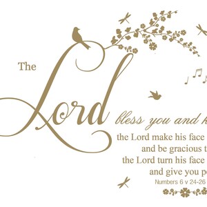Numbers 6 V 24-26 NIV Christian Bible Verse Quote Vinyl Wall Art ...