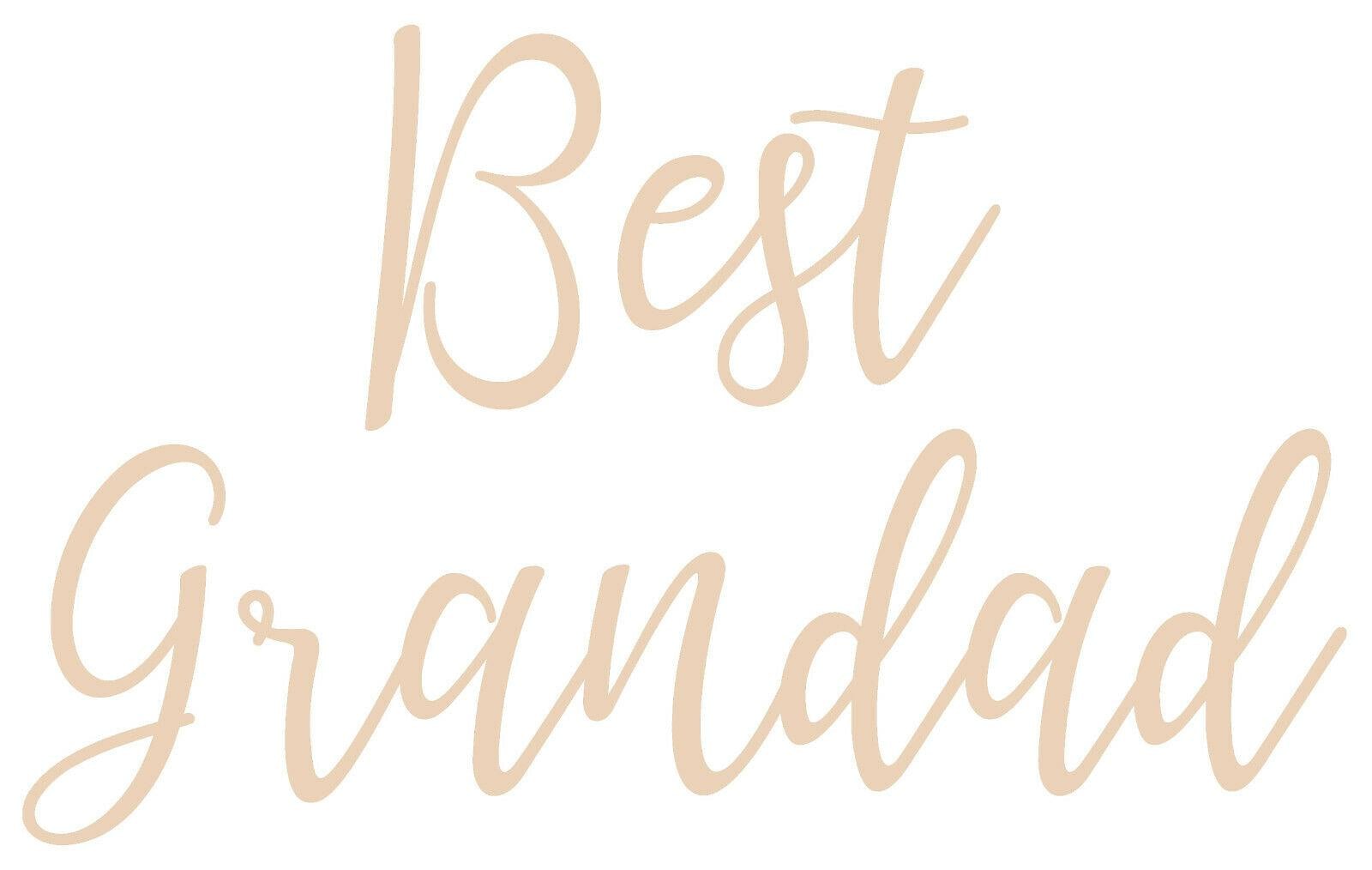 Best Grandad, Family - Vinyl Sticker Decal Label for Glasses, Mugs ...