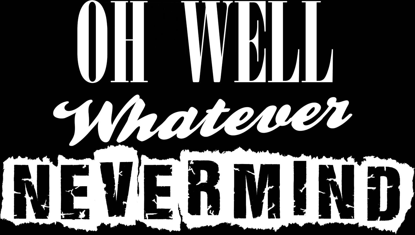 Nirvana Nevermind Song Lyrics Quote Kurt Cobain Vinyl Wall | Etsy