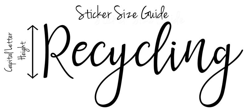 Recycling - Vinyl Sticker Decal Label Transfer for Home, Garage ...