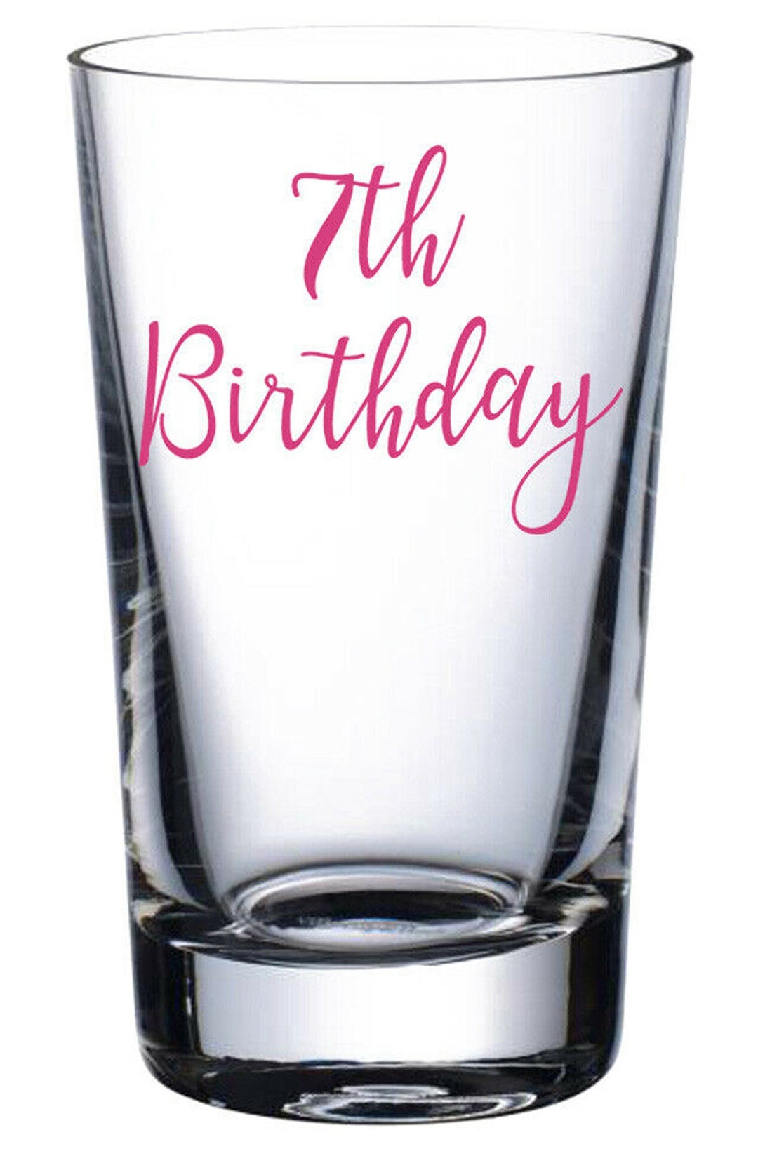7th Birthday - Vinyl Sticker Decal Transfer Label for Glasses, Mugs ...