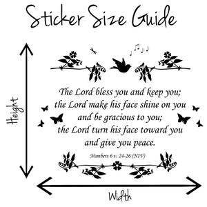 Numbers 6 V 24-26 NIV Christian Bible Verse Quote Vinyl Wall Art ...