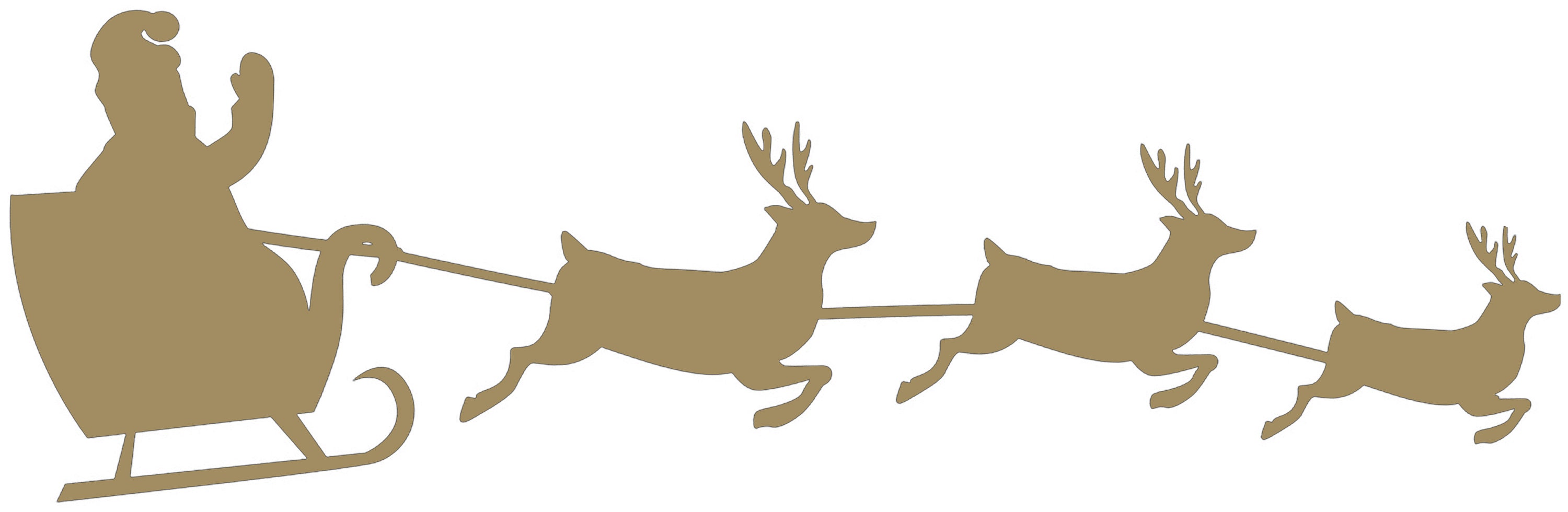 Santa & Sleigh Vinyl Wall Art Sticker Decal. Home Wall | Etsy