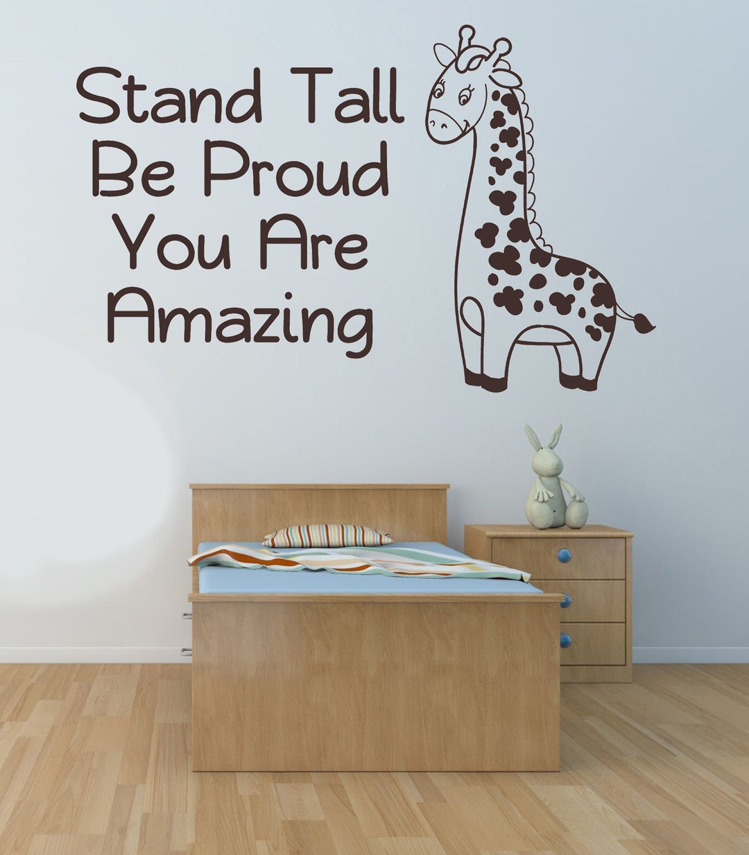 Stand Tall Be Proud You Are Amazing Quote, Giraffe, Vinyl Wall Art ...