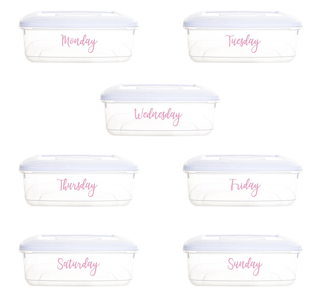 7 Days, Week - Vinyl Sticker Decal Transfer Labels for Home, Kitchen ...