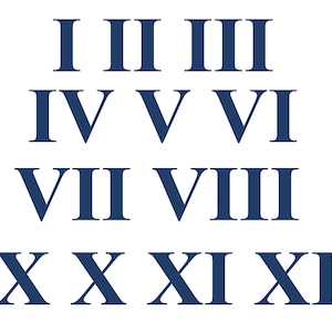 Vinyl Roman Numeral Number Decal Sticker. Self Adhesive. House, Door ...
