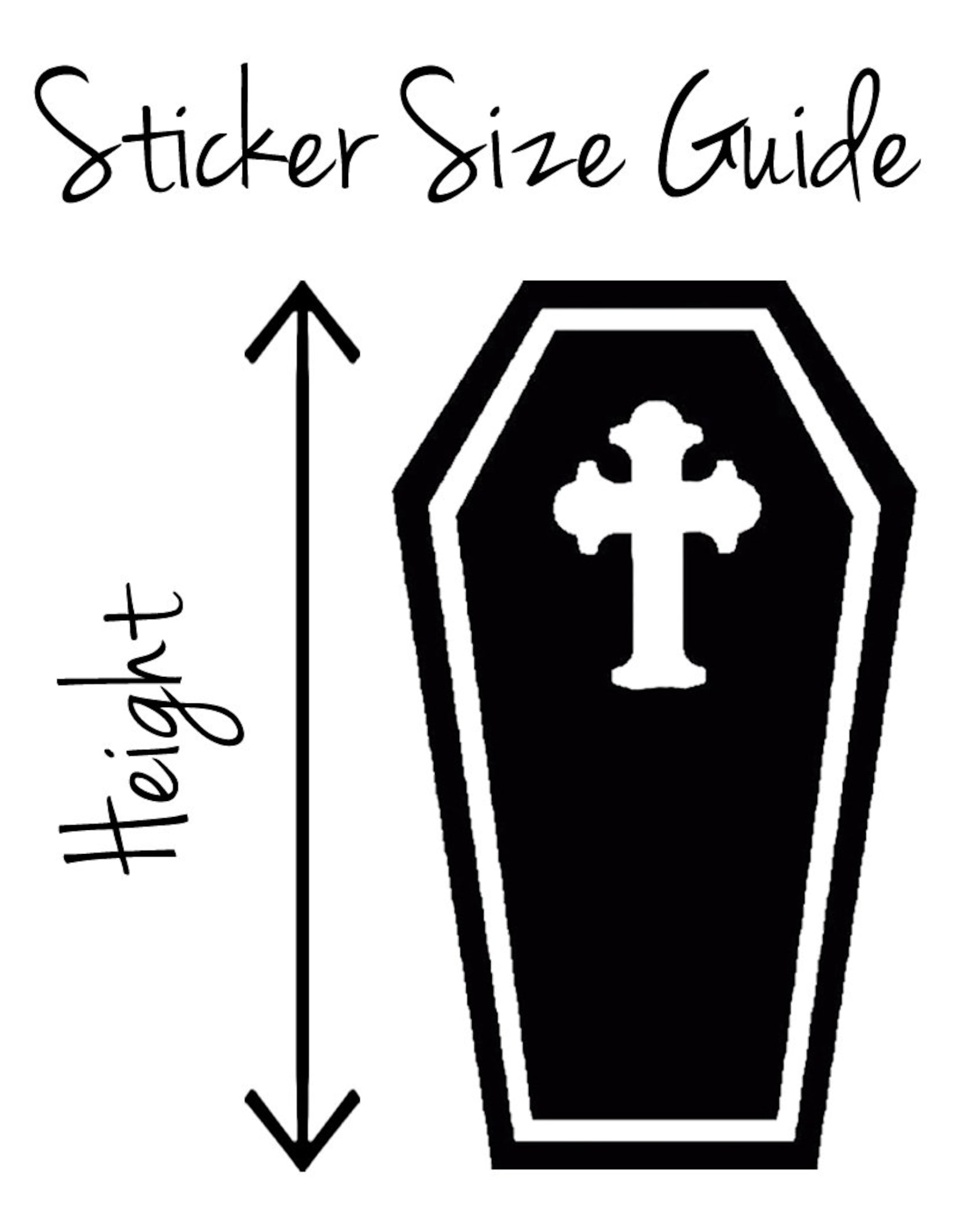 20 X Vinyl Coffin Shaped Stickers Decal Mural Transfer. - Etsy