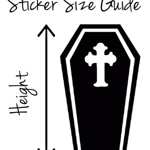 20 X Vinyl Coffin Shaped Stickers, Decal, Mural, Transfer. Halloween ...
