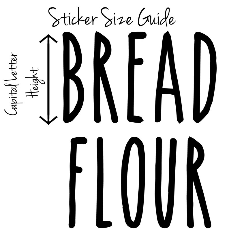 Self-raising Flour, Plain Flour, Bread Flour - Vinyl Sticker Decal ...