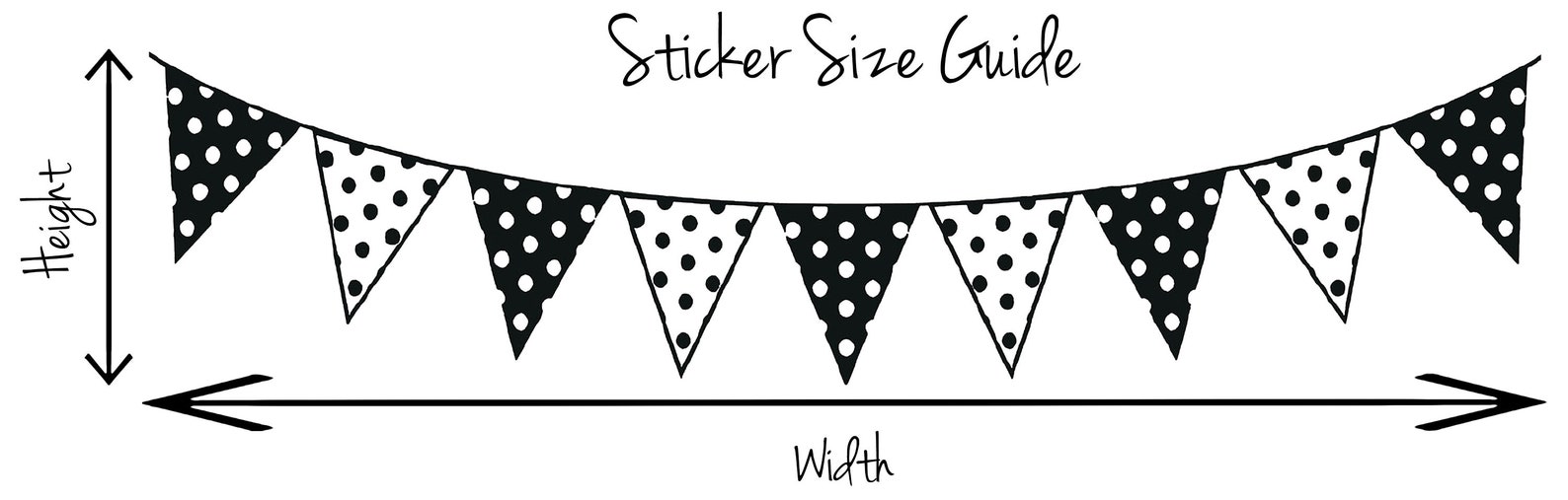 Bunting, Vinyl Wall Art Sticker Decal Mural. Home, Wall, Mirror, Window ...