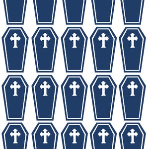 20 X Vinyl Coffin Shaped Stickers, Decal, Mural, Transfer. Halloween ...