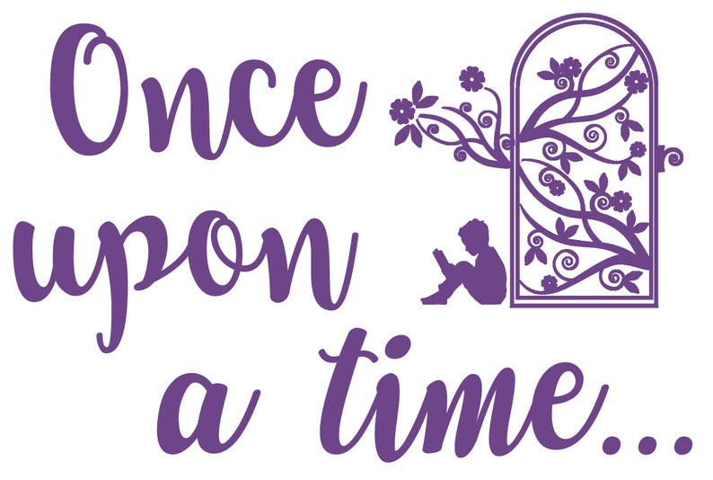 Once Upon a Time Quote, Vinyl Wall Art Sticker, Decal. Home, Wall Decor ...