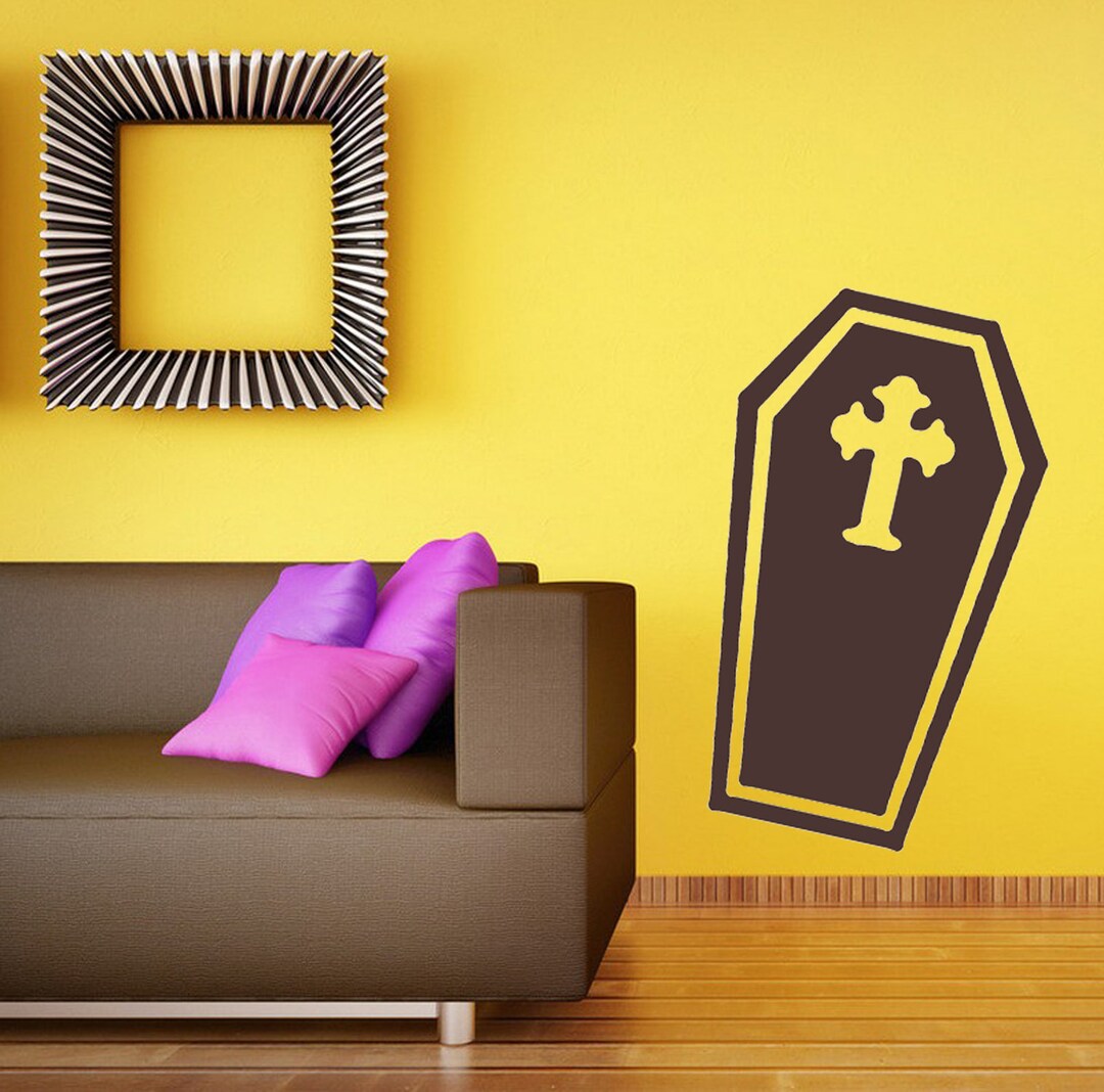 Large Coffin Decorative Vinyl Wall Art Sticker Decal Mural. Home, Wall ...
