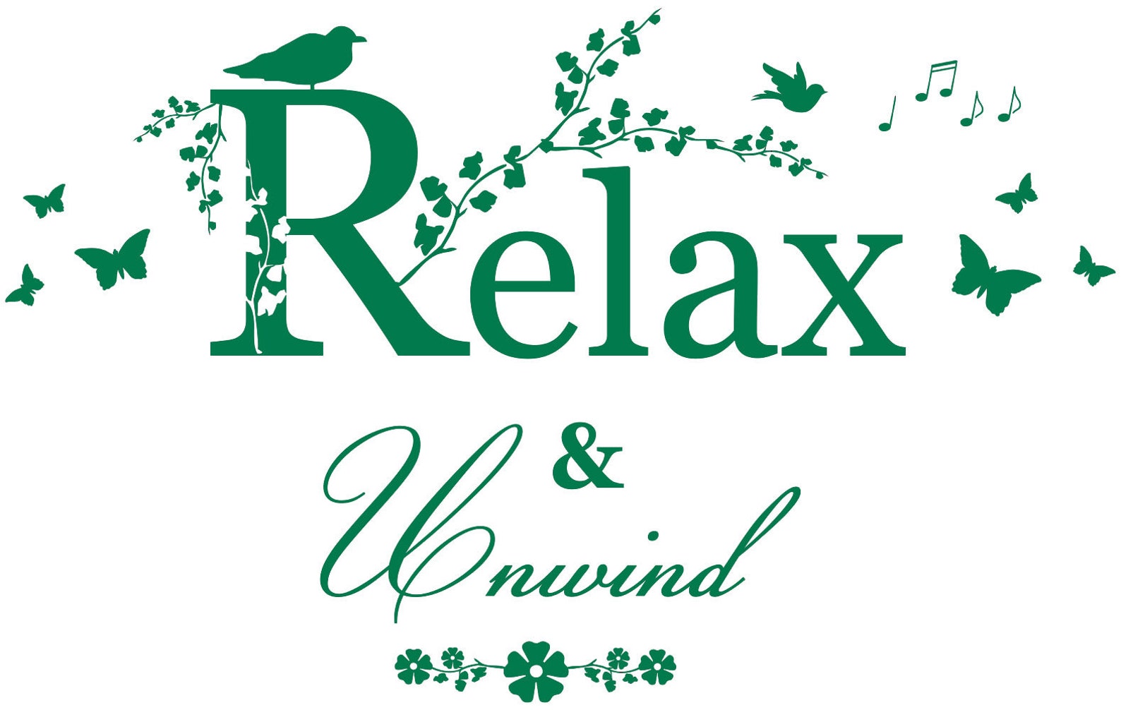 Relax and Unwind Quote Matt Vinyl Wall Art Sticker Decal - Etsy