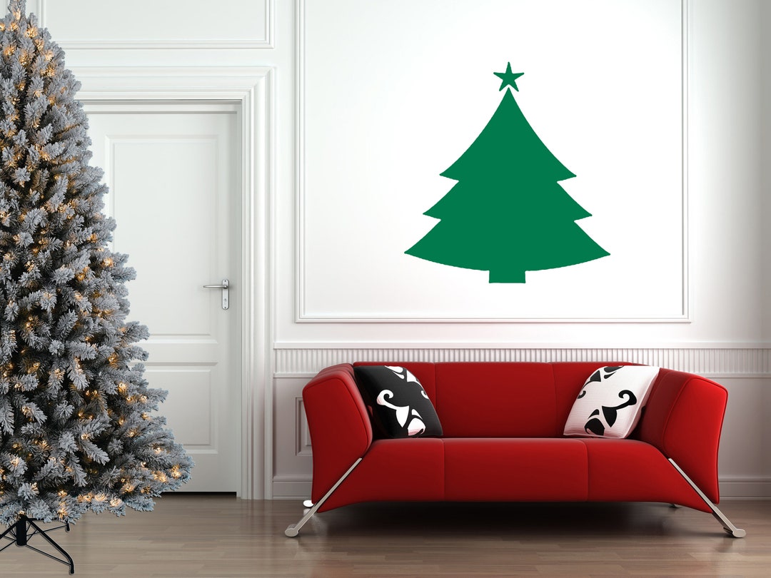 Large Christmas Tree Decorative Vinyl Wall Art Sticker Decal Mural ...