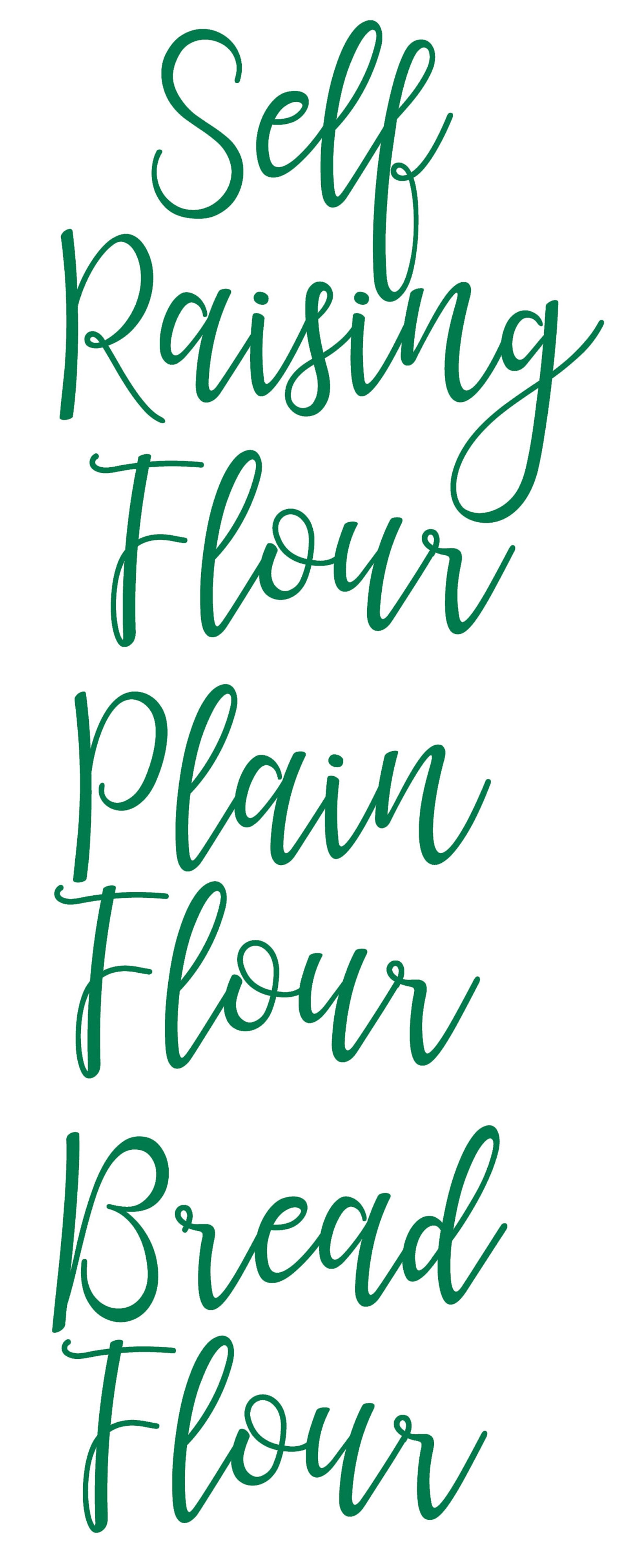 Self-raising Flour Plain Flour Bread Flour Vinyl Sticker - Etsy