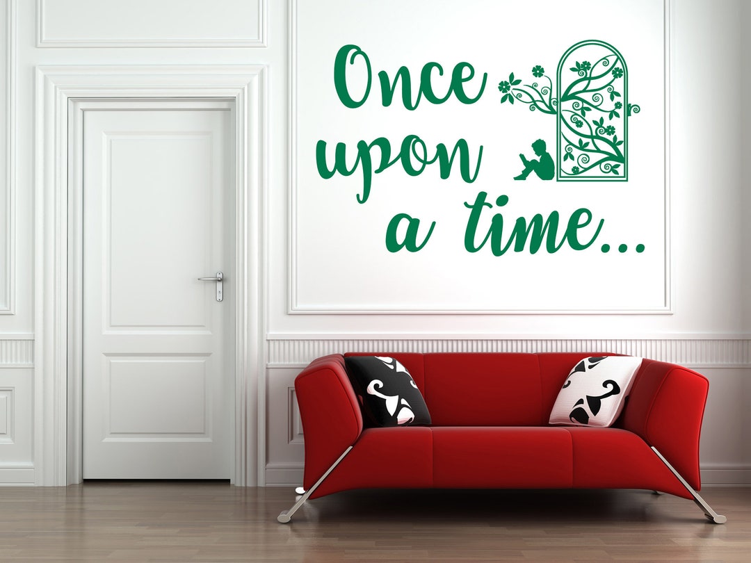 Once Upon a Time Quote, Vinyl Wall Art Sticker, Decal. Home, Wall Decor ...