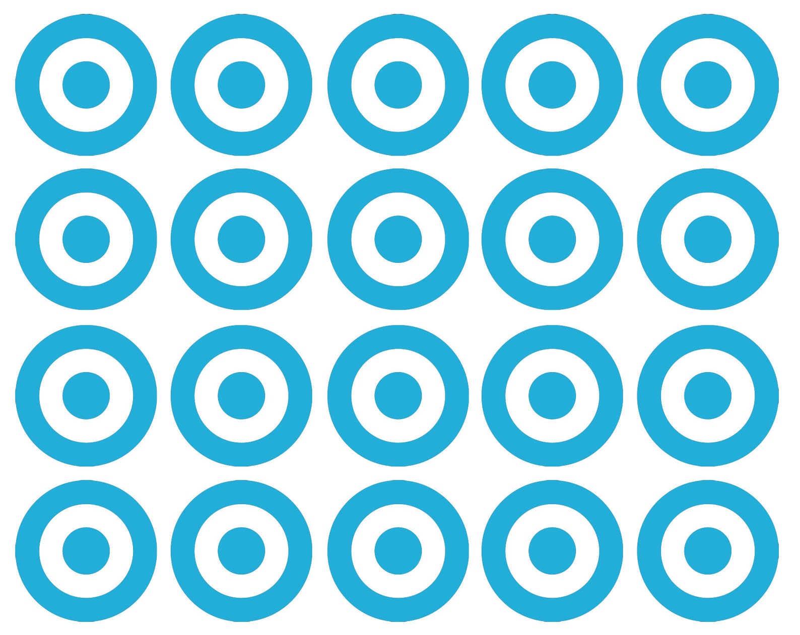 20 X Vinyl Target Bullseye Wall Art Stickers Mural Decal. - Etsy